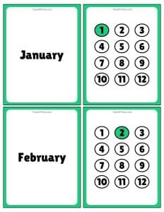 Months of the Year Flashcards - Free Printables - Teach Prints