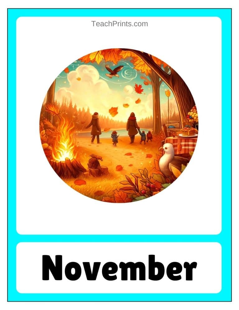 Months of the Year Flashcards - Free Printables - Teach Prints