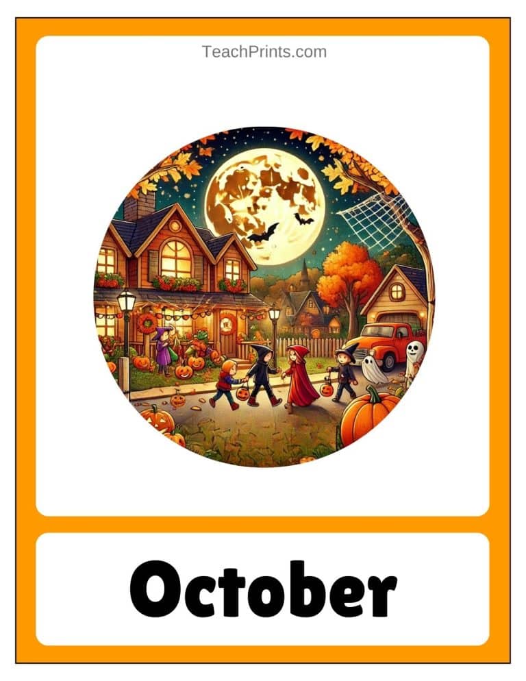 Months of the Year Flashcards - Free Printables - Teach Prints