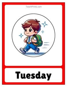 Days of the Week Flashcards (Free to Print) - Teach Prints
