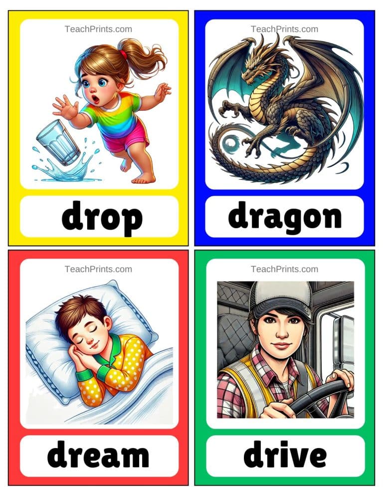 100 Free Consonant Blends Flashcards (Printable) - Teach Prints