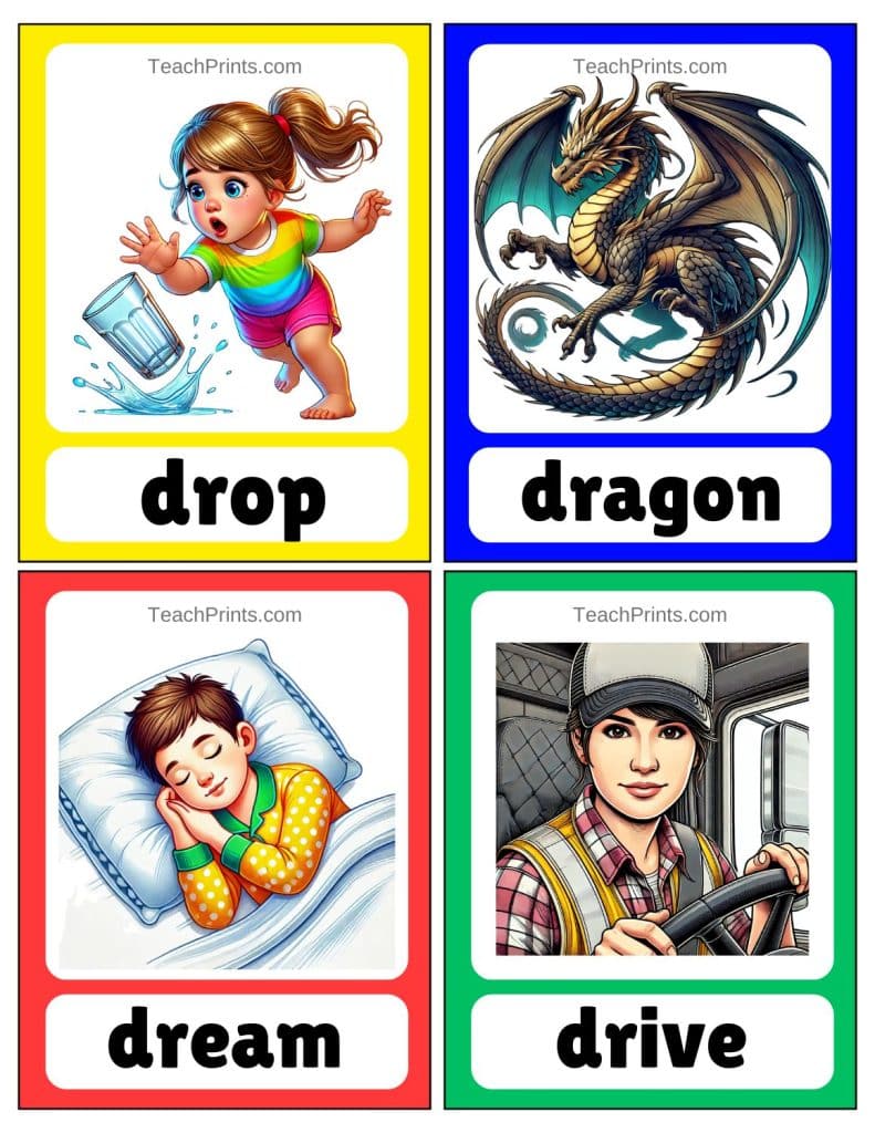 100 Free Consonant Blends Flashcards (Printable) - Teach Prints