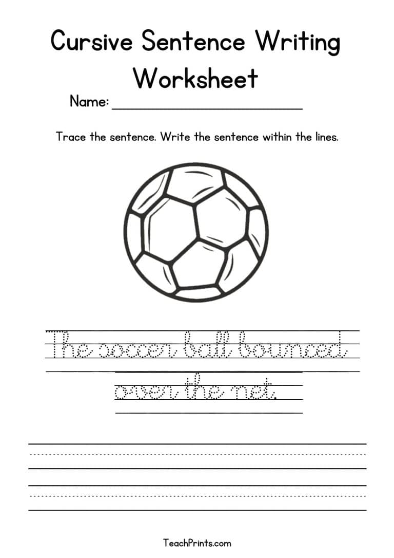 17 Sentence Practice Worksheets - Free to Print - Teach Prints