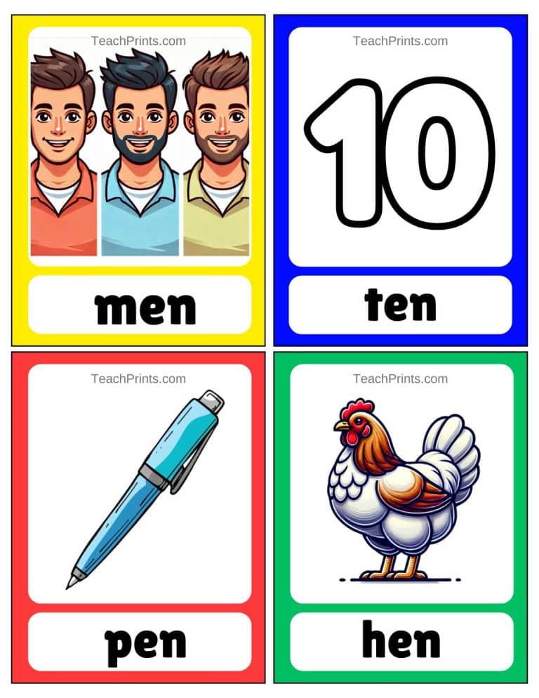 101 Free CVC Words Flashcards - Teach Prints