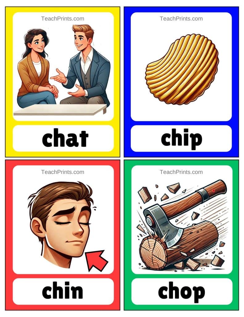 100 Free Digraphs Flashcards (Printable) - Teach Prints