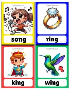 100 Free Digraphs Flashcards (Printable) - Teach Prints