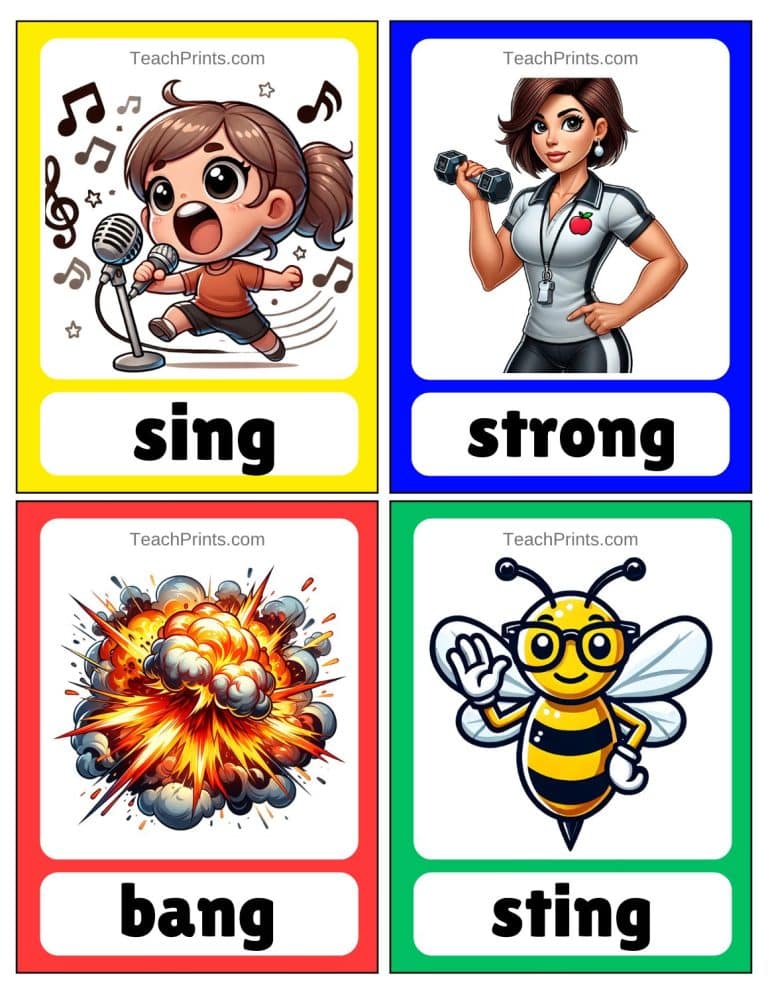 1,141 Free Phonics Flashcards (Printable) - Teach Prints