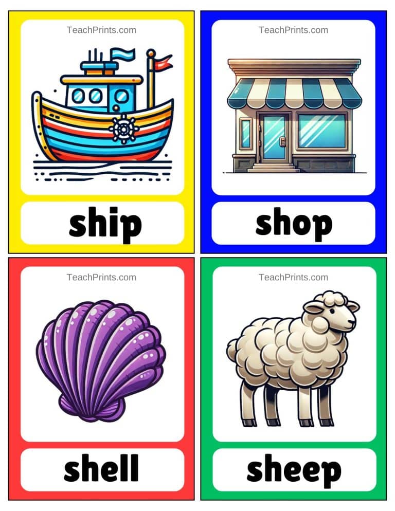 100 Free Digraphs Flashcards (Printable) - Teach Prints