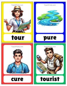 108 Free Diphthongs Flashcards (Printable) - Teach Prints