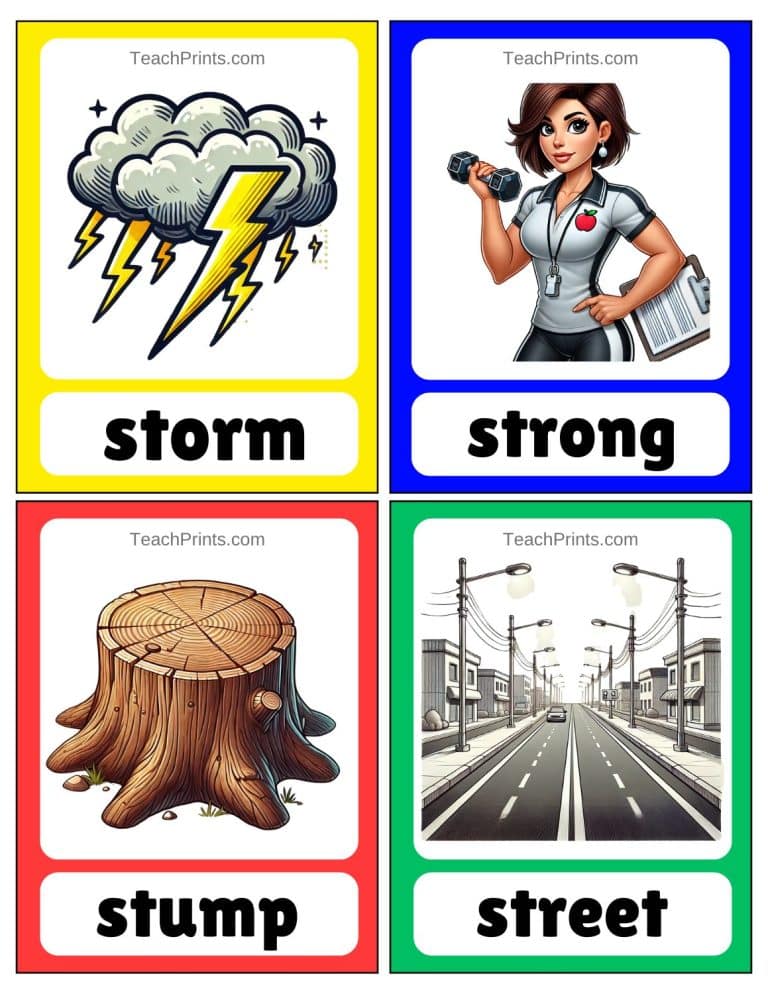 100 Free Consonant Blends Flashcards (Printable) - Teach Prints