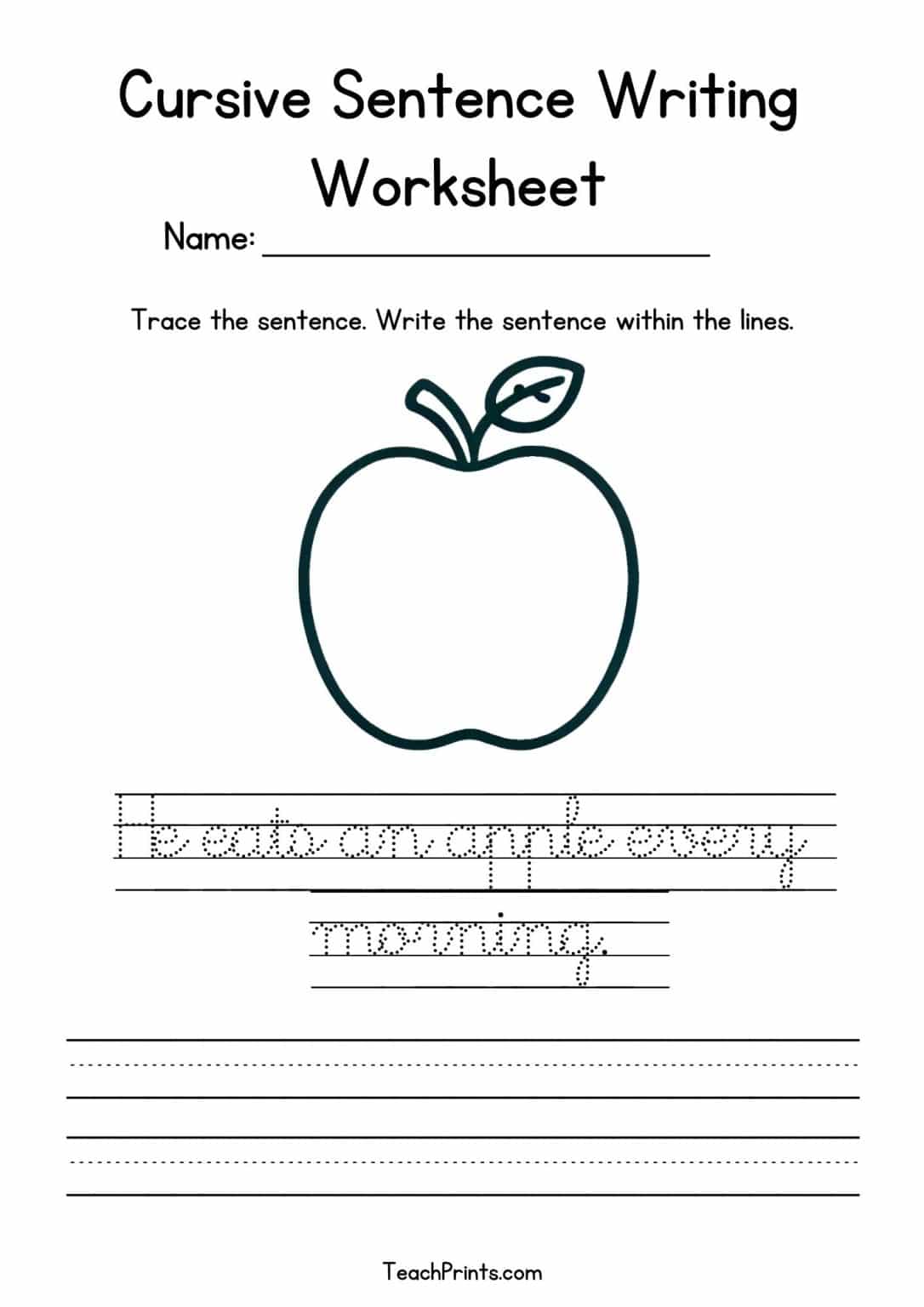 17 Sentence Practice Worksheets - Free to Print - Teach Prints
