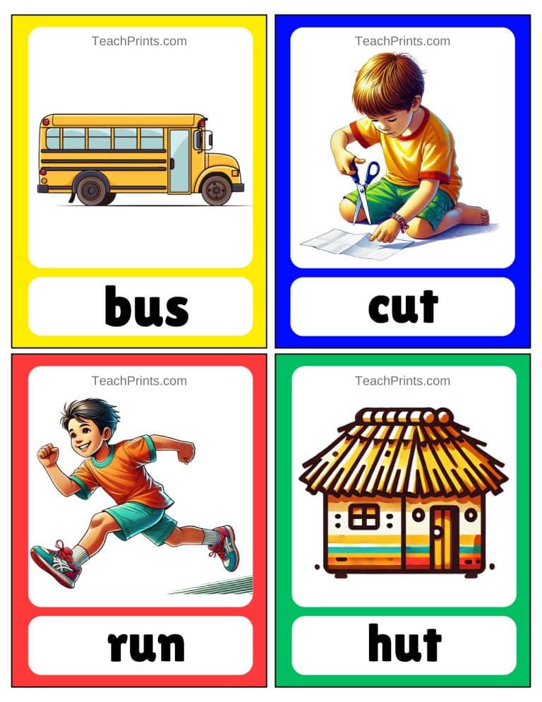 101 Free CVC Words Flashcards - Teach Prints