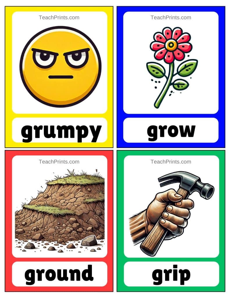 100 Free Consonant Blends Flashcards (Printable) - Teach Prints