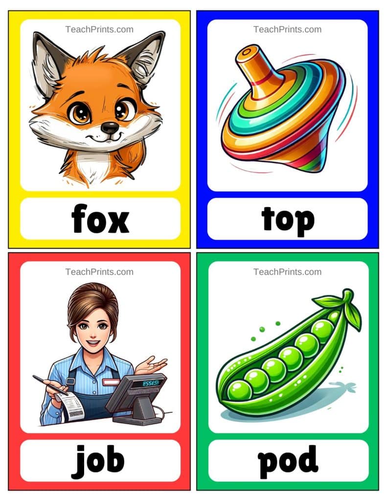 101 Free Short Vowels Flashcards (Print Now!) - Teach Prints