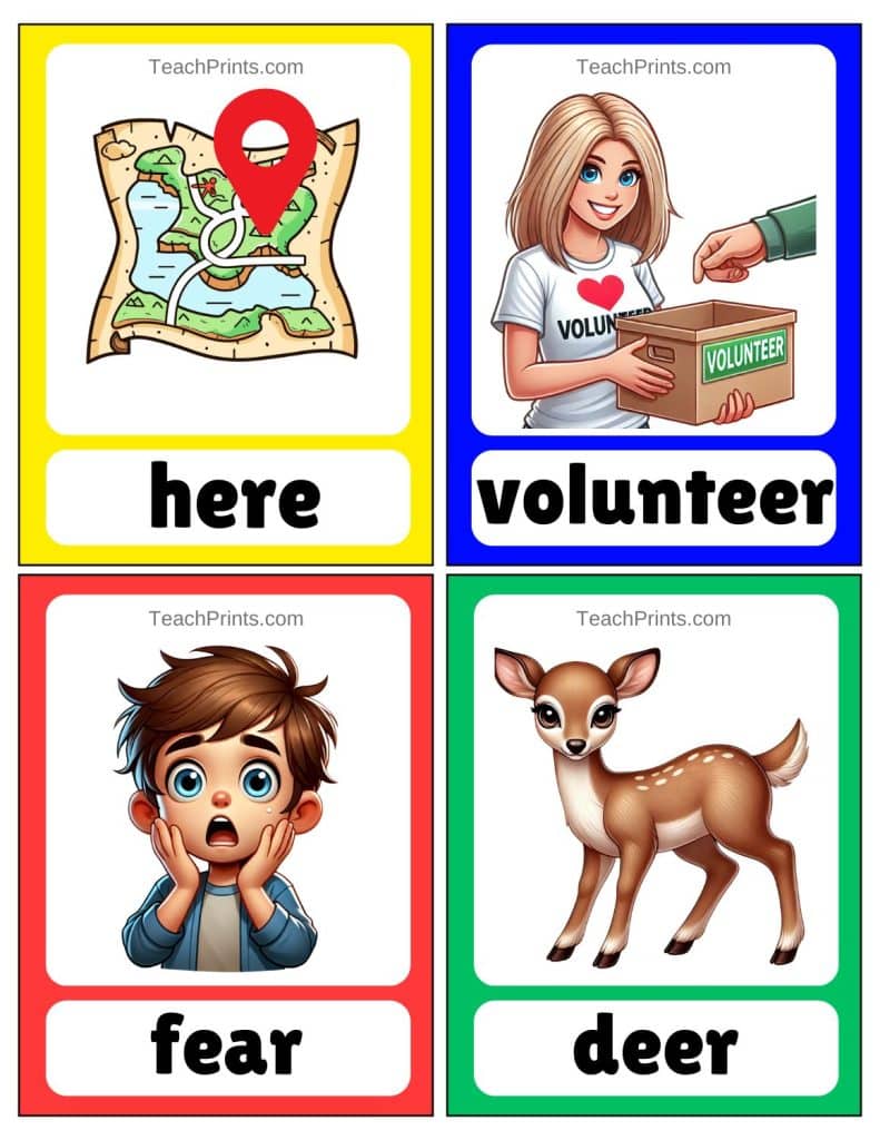 108 Free Diphthongs Flashcards (Printable) - Teach Prints