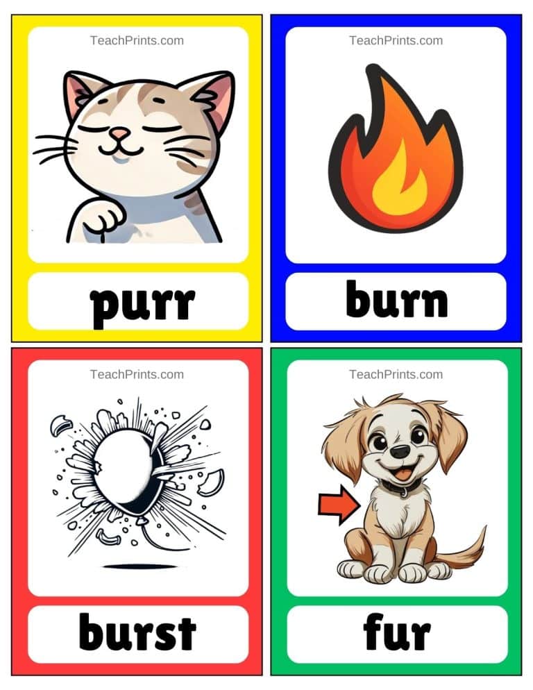 65 Free R-Controlled Vowels Flashcards (Printable) - Teach Prints