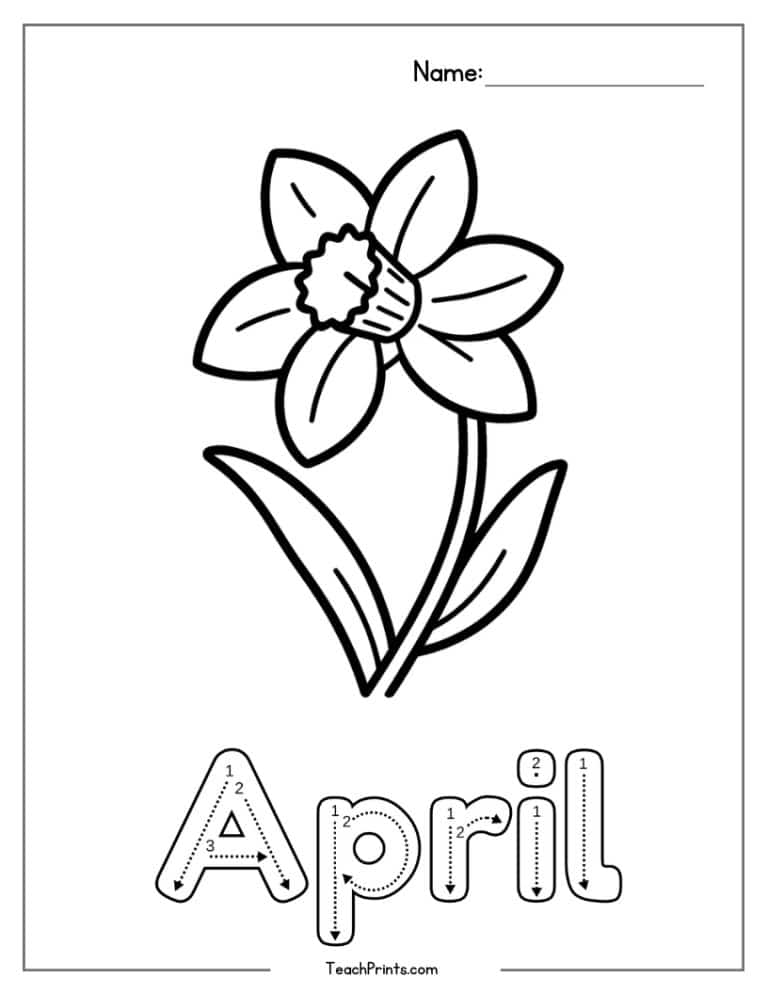 April Worksheets 8 Free PDF Printables Teach Prints