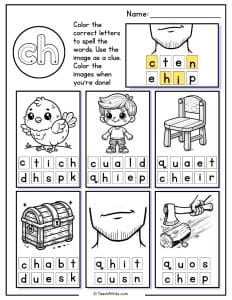 53 Free Digraphs Worksheets - PDF Printable - Teach Prints