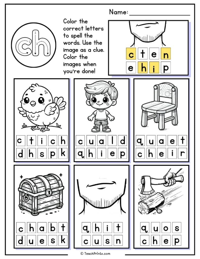 53 Free Digraphs Worksheets - PDF Printable - Teach Prints