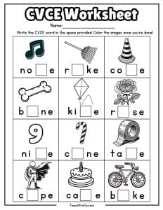 CVCE Worksheets - 9 Free PDF Printables - Teach Prints