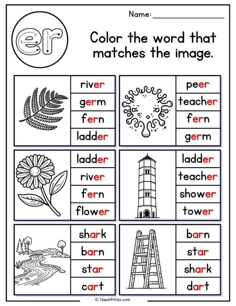 R-Controlled Vowels Worksheets (Bossy R) - Free PDF Printables - Teach ...