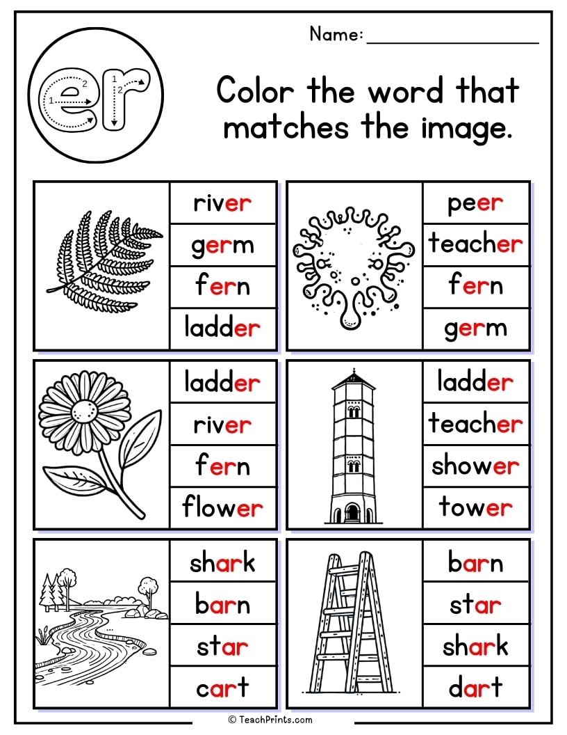 R-Controlled Vowels Worksheets (Bossy R) - Free PDF Printables - Teach ...