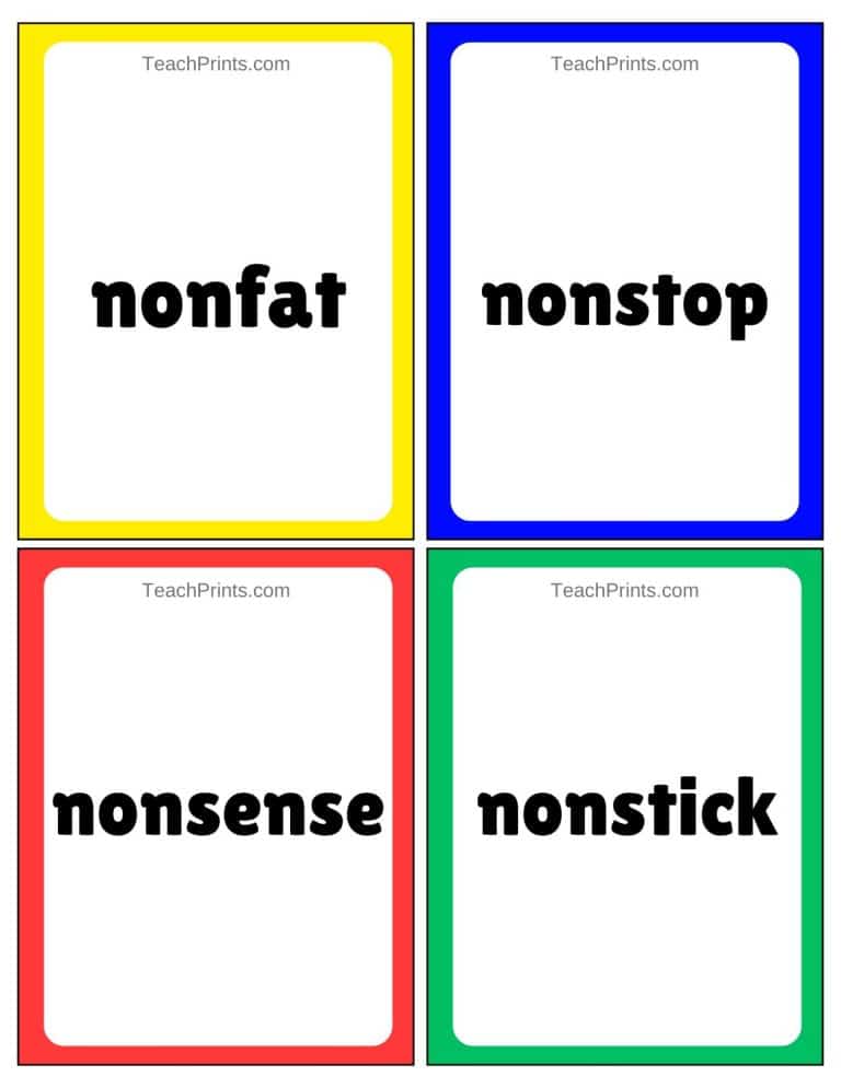 136 Prefix Flashcards (Free Printables) - Teach Prints