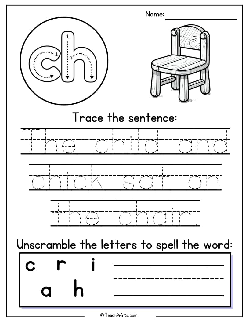 53 Free Digraphs Worksheets - PDF Printable - Teach Prints