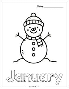 January Worksheets - 8 Free PDF Printables - Teach Prints