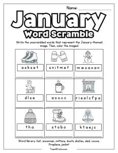 January Worksheets - 8 Free PDF Printables - Teach Prints