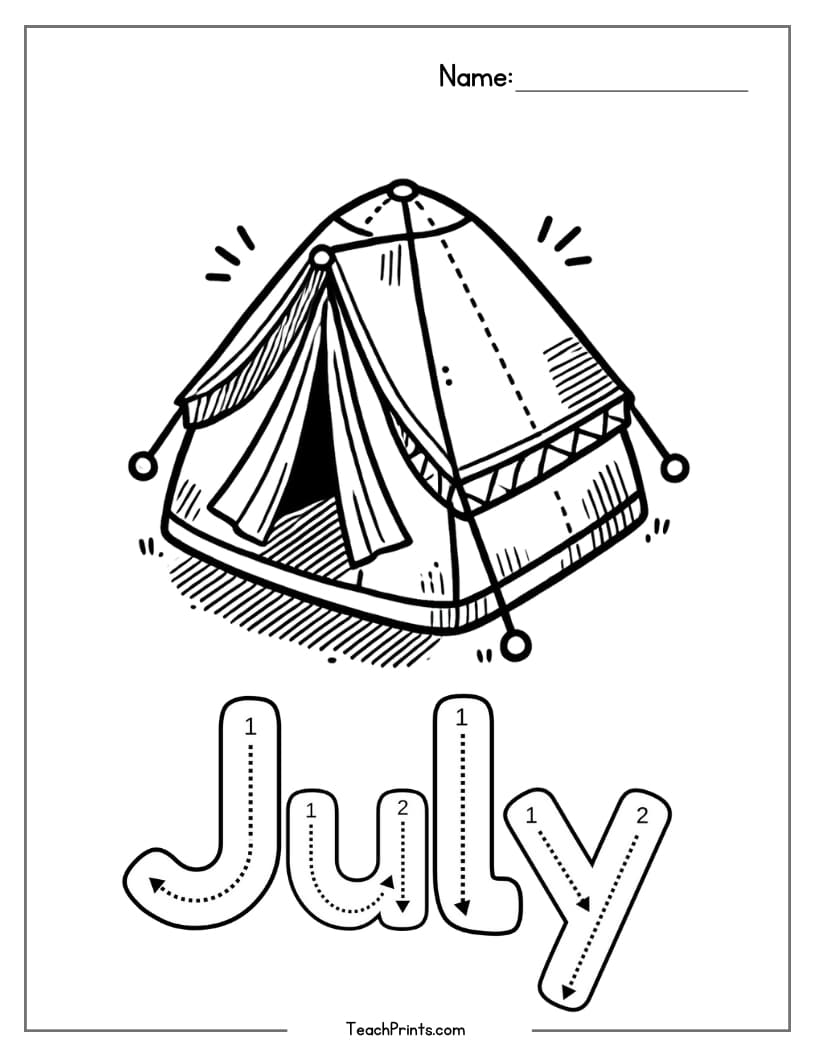 July Worksheets - 8 Free PDF Printables - Teach Prints