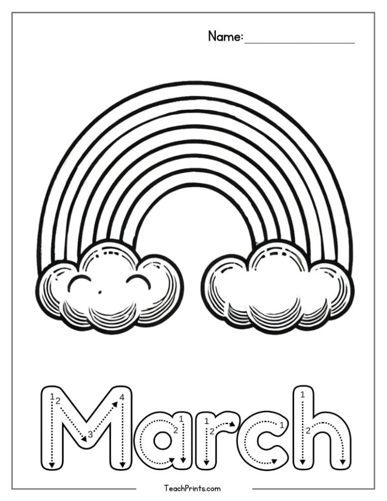 March Worksheets 8 Free PDF Printables Teach Prints