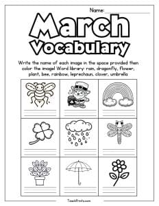 March Worksheets - 8 Free PDF Printables - Teach Prints