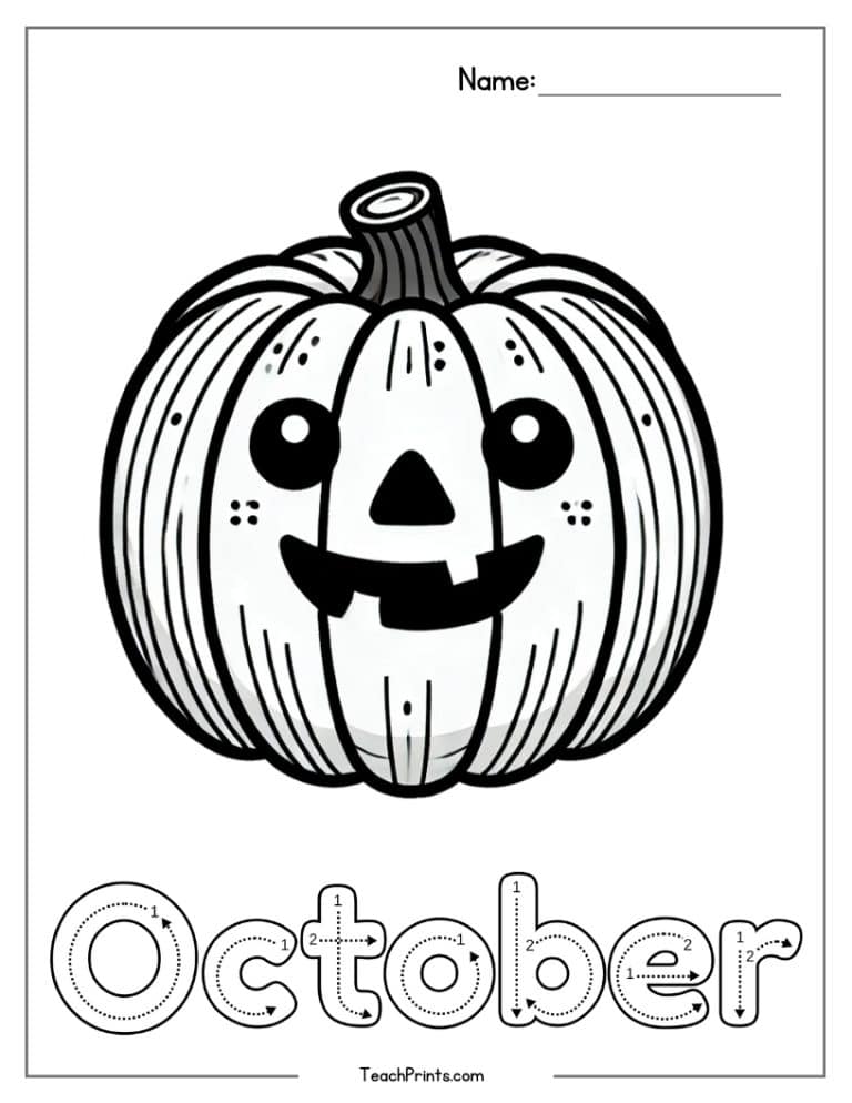October Worksheets - 8 Free PDF Printables - Teach Prints
