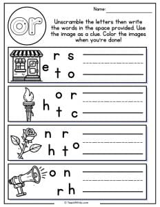 R-Controlled Vowels Worksheets (Bossy R) - Free PDF Printables - Teach ...