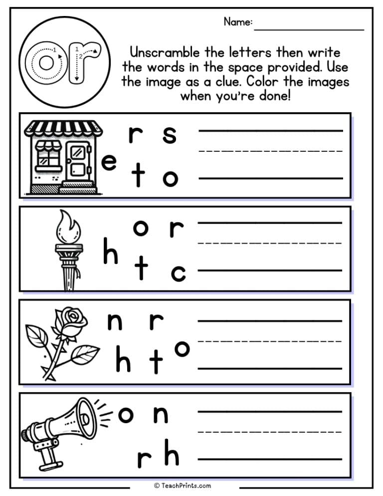R-Controlled Vowels Worksheets (Bossy R) - Free PDF Printables - Teach ...