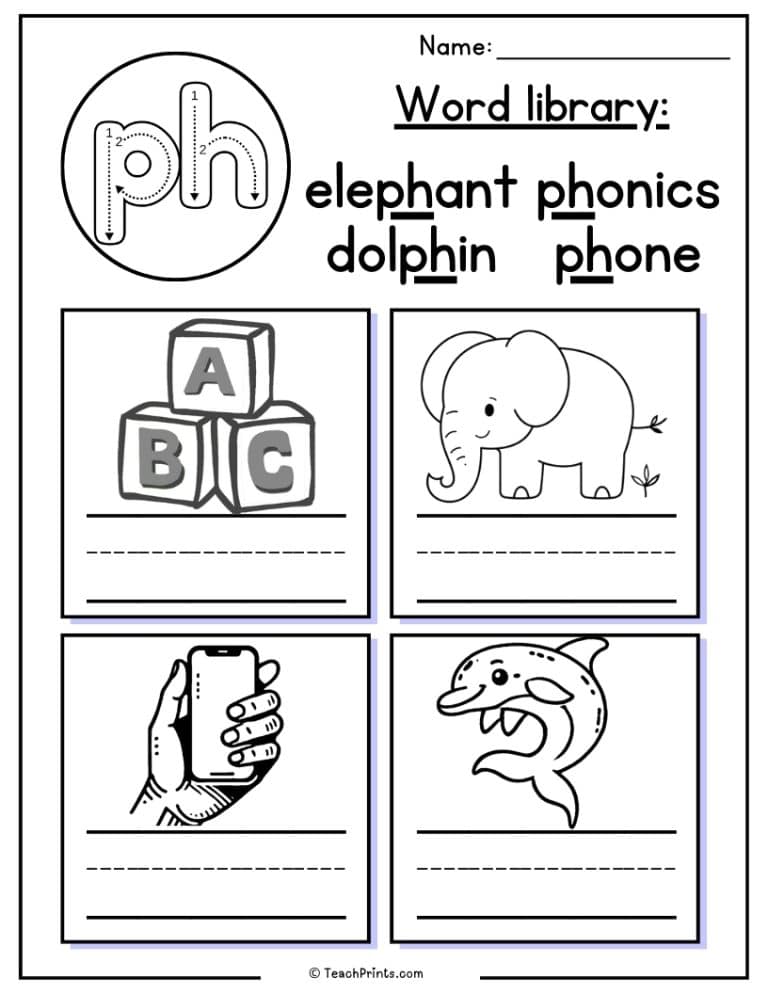 53 Free Digraphs Worksheets - PDF Printable - Teach Prints