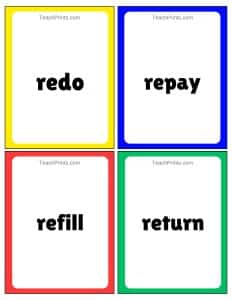 136 Prefix Flashcards (Free Printables) - Teach Prints
