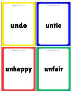 136 Prefix Flashcards (Free Printables) - Teach Prints