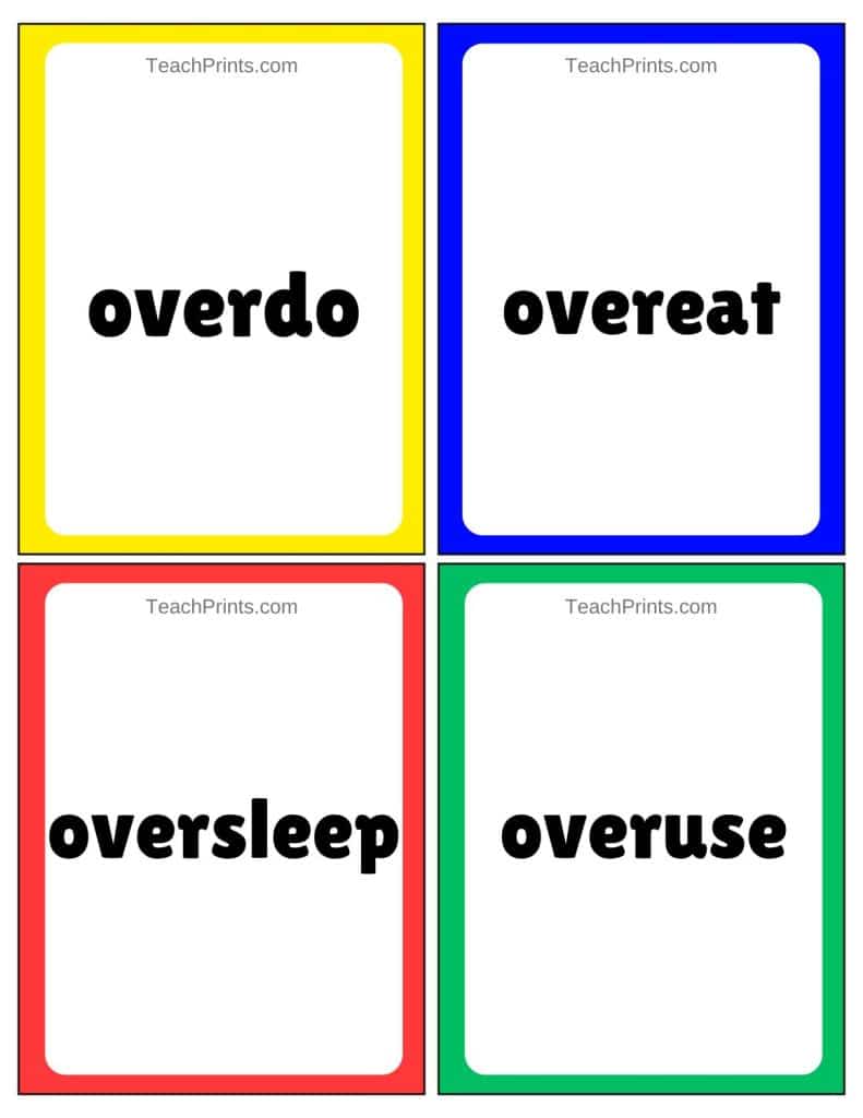 136 Prefix Flashcards (Free Printables) - Teach Prints