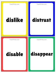 136 Prefix Flashcards (Free Printables) - Teach Prints