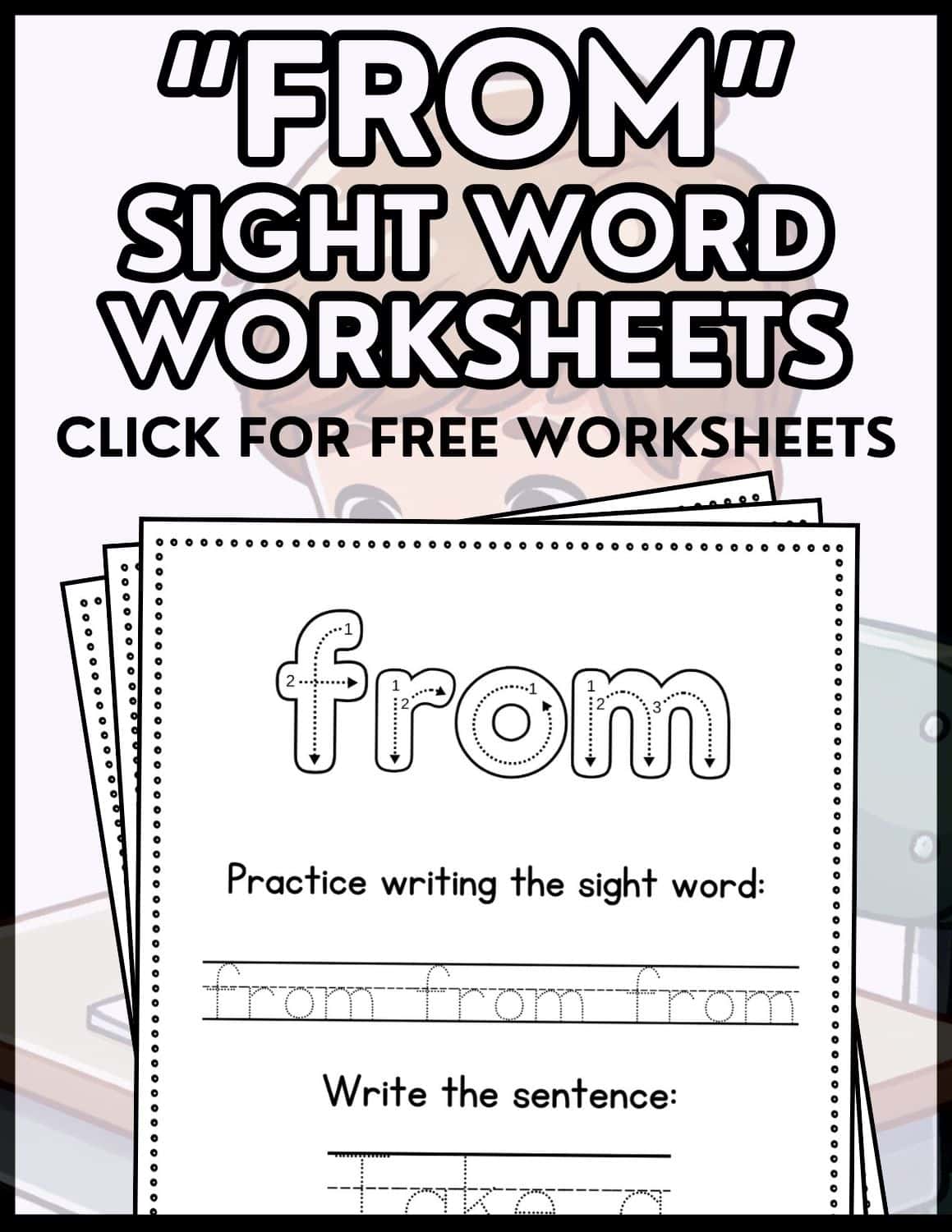 154 Sight Words Worksheets (Free PDF Printables) - Teach Prints