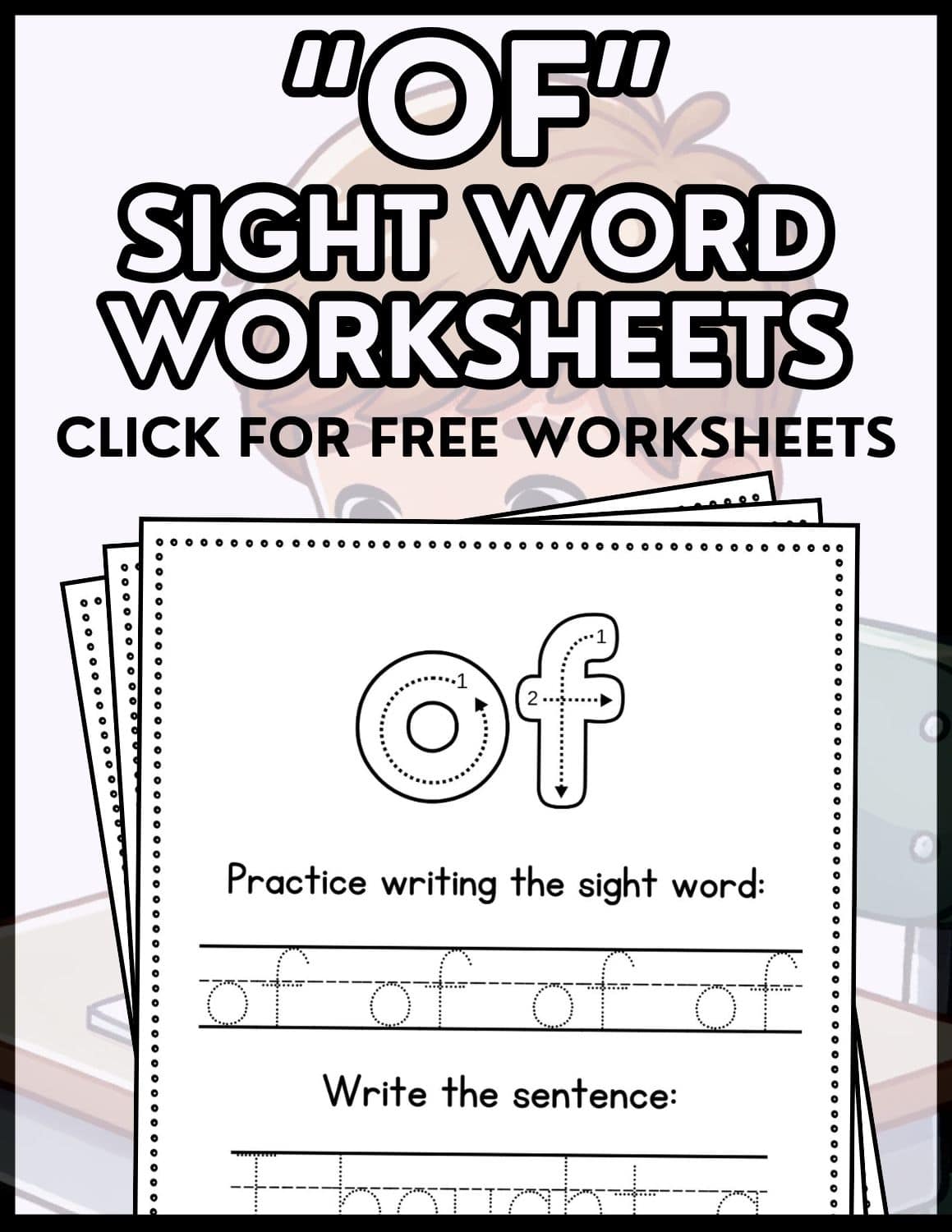154 Sight Words Worksheets (Free PDF Printables) - Teach Prints