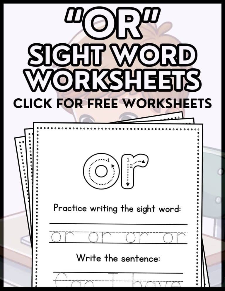 154 Sight Words Worksheets (Free PDF Printables) - Teach Prints